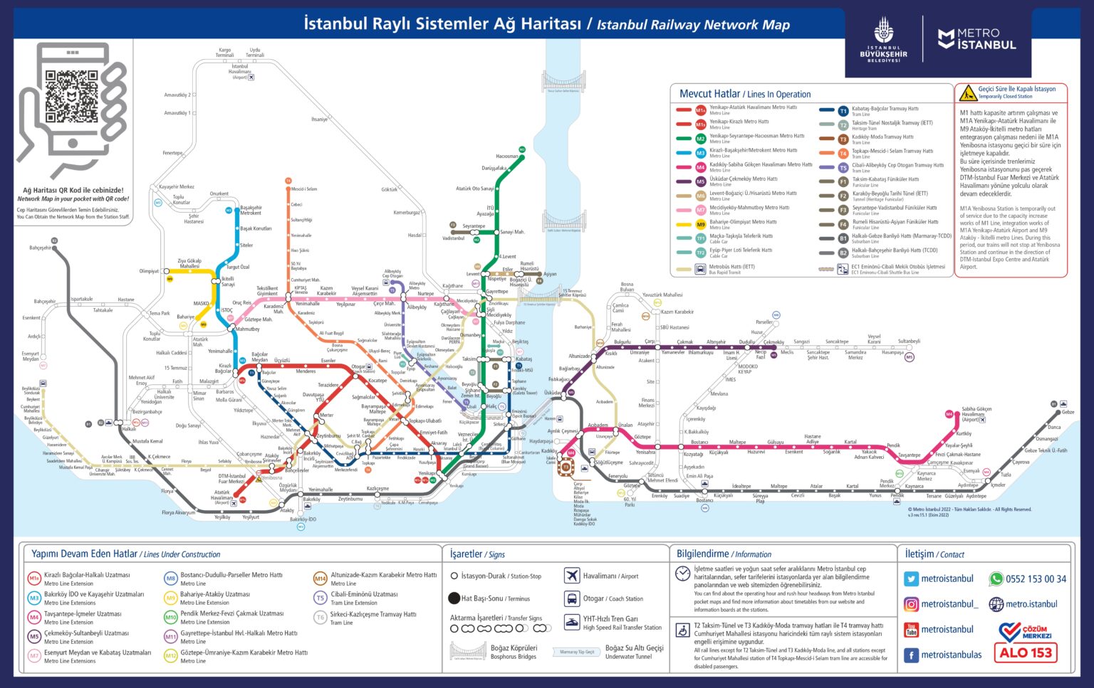 İstanbul Toplu Taşıma Haritası: Metro, Marmaray vs. - Takiye.com