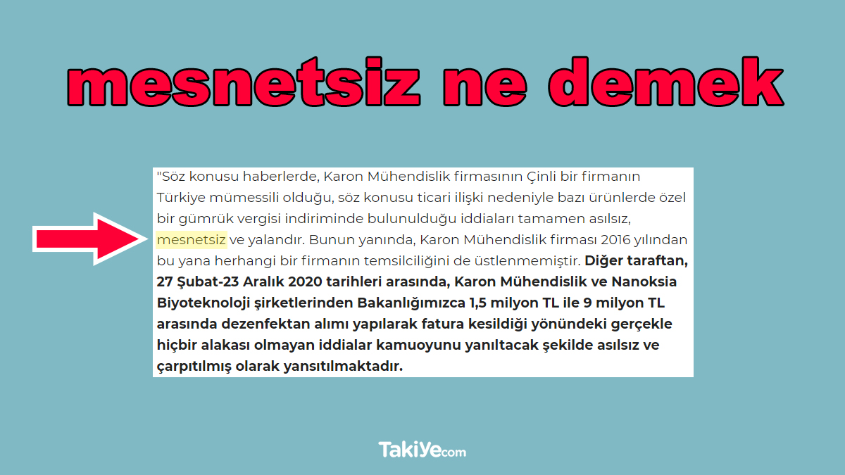 Mesnetsiz Ne Demek? Mesnet Nedir? TDK Sözlük Anlamı - Takiye.com
